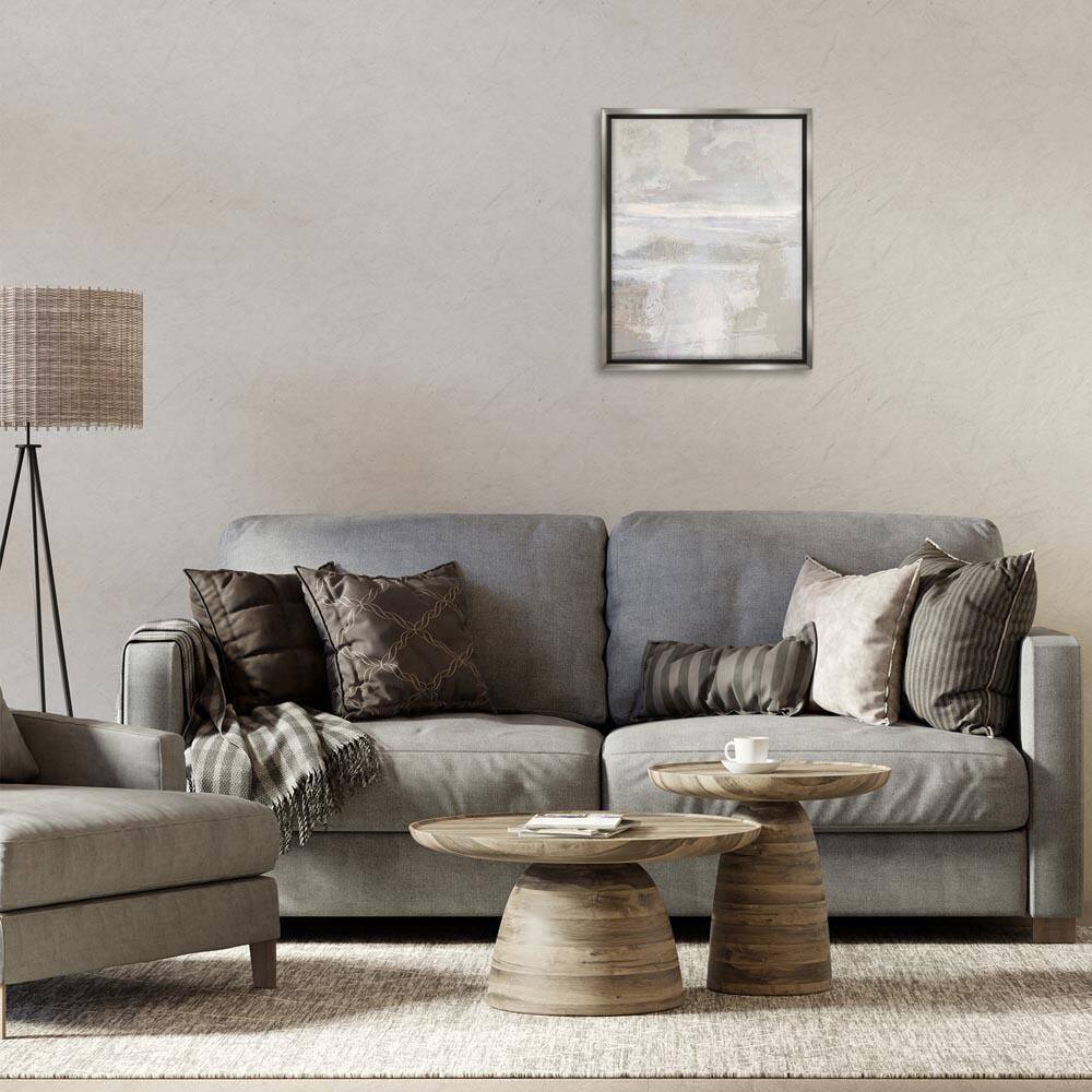 Stupell Industries Muted Beige & Grey by Rachel Springer Gray Floater ...