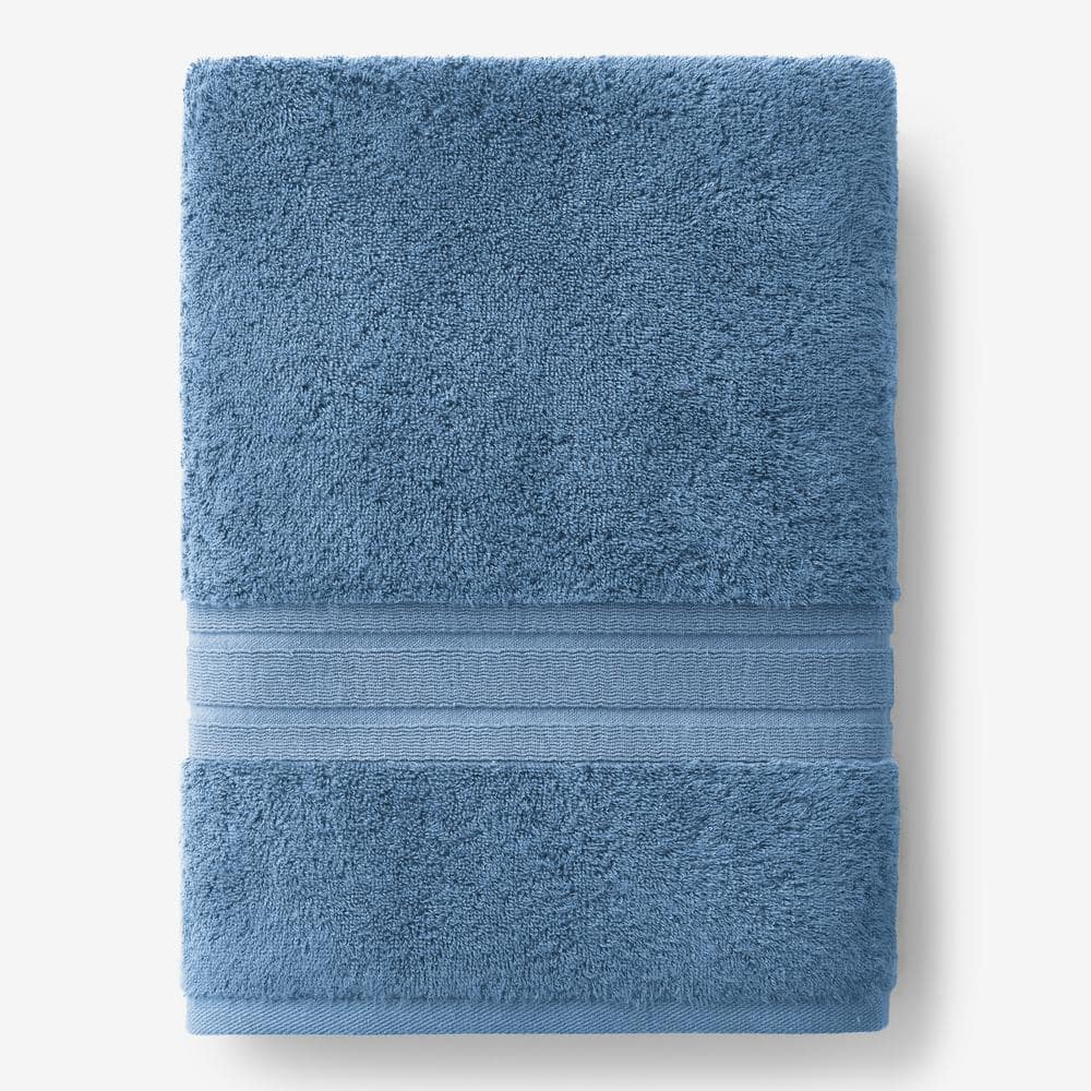 The Company Store Company Cotton Blue Turkish Cotton Bath Sheet VK37 ...