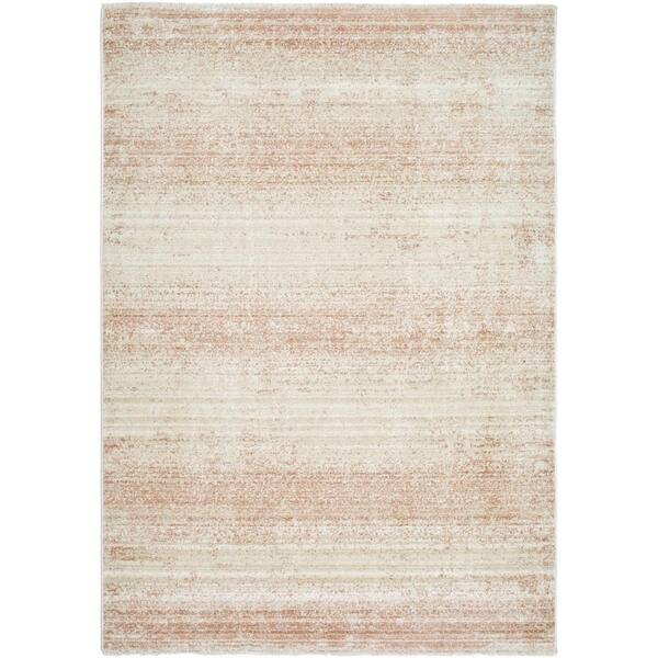Livabliss Rojin Oatmeal/Rust Striped 8 ft. x 10 ft. Indoor Area Rug ...