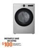 LG 7.4 cu. ft. Vented Stackable SMART Electric Dryer in Graphite Steel ...