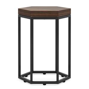 TRIBESIGNS WAY TO ORIGIN Andrea 20 in. Black Faux Marble 2-Tier Round ...