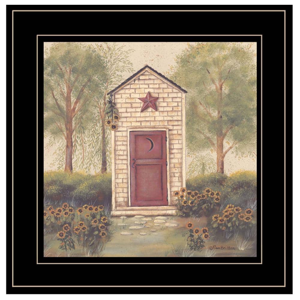 HomeRoots Folk Art Outhouse by Unknown 1 Piece Framed Graphic Print ...