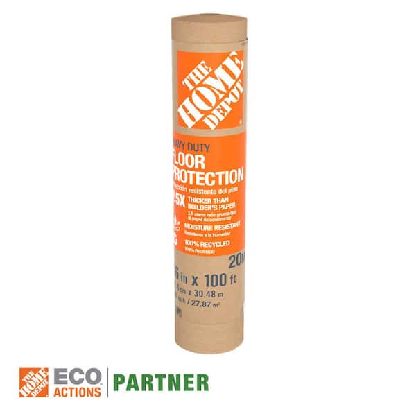 The Home Depot 36 in. x 100 ft. Heavy Duty Floor Protection HDFP36x100 ...
