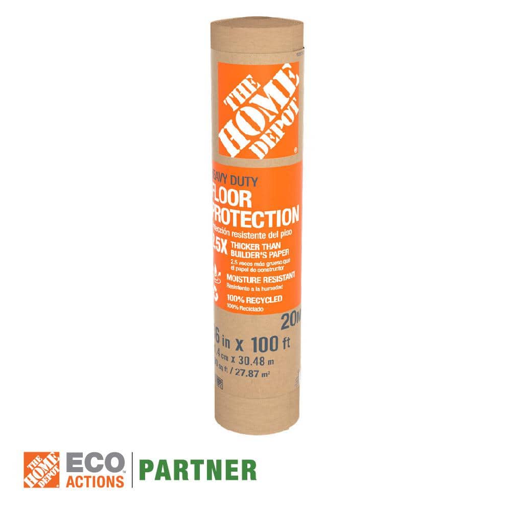 The Home Depot 36 in. x 100 ft. Heavy Duty Floor Protection HDFP36x100 ...