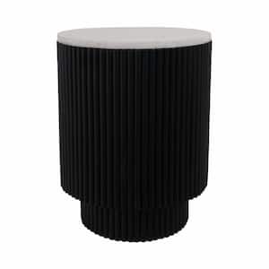 Reviews for Liv & Skye 16 in. Black Round Marble Top Ribbed Pedestal ...