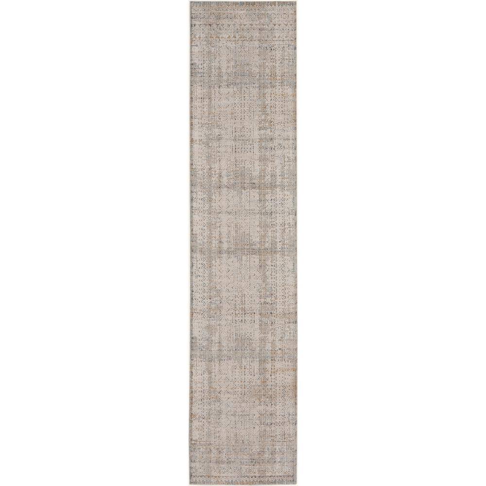 Nourison Lynx Ivory Multicolor 2 ft. x 12 ft. All-over design ...