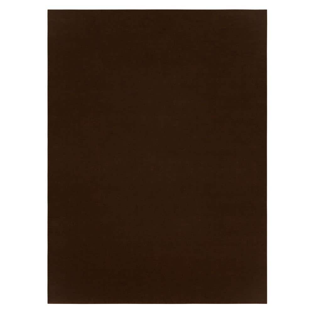 Foss Ribbed Chocolate 6 ft. x 8 ft. Indoor/Outdoor Area Rug ...