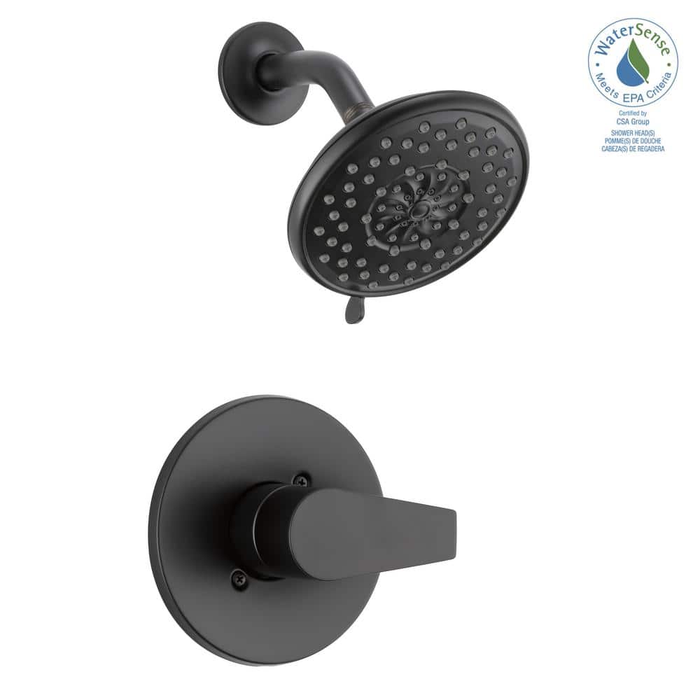 Peerless Xander 1-Handle Wall Mount Shower Trim Kit in Matte Black ...
