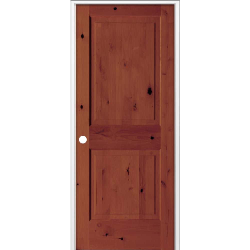 Reviews for Krosswood Doors 32 in. x 80 in. Rustic Knotty Alder 2 Panel ...