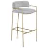 Coaster 36.5 in. H Gold and Grey Low Back Metal Frame Bar Stool with ...