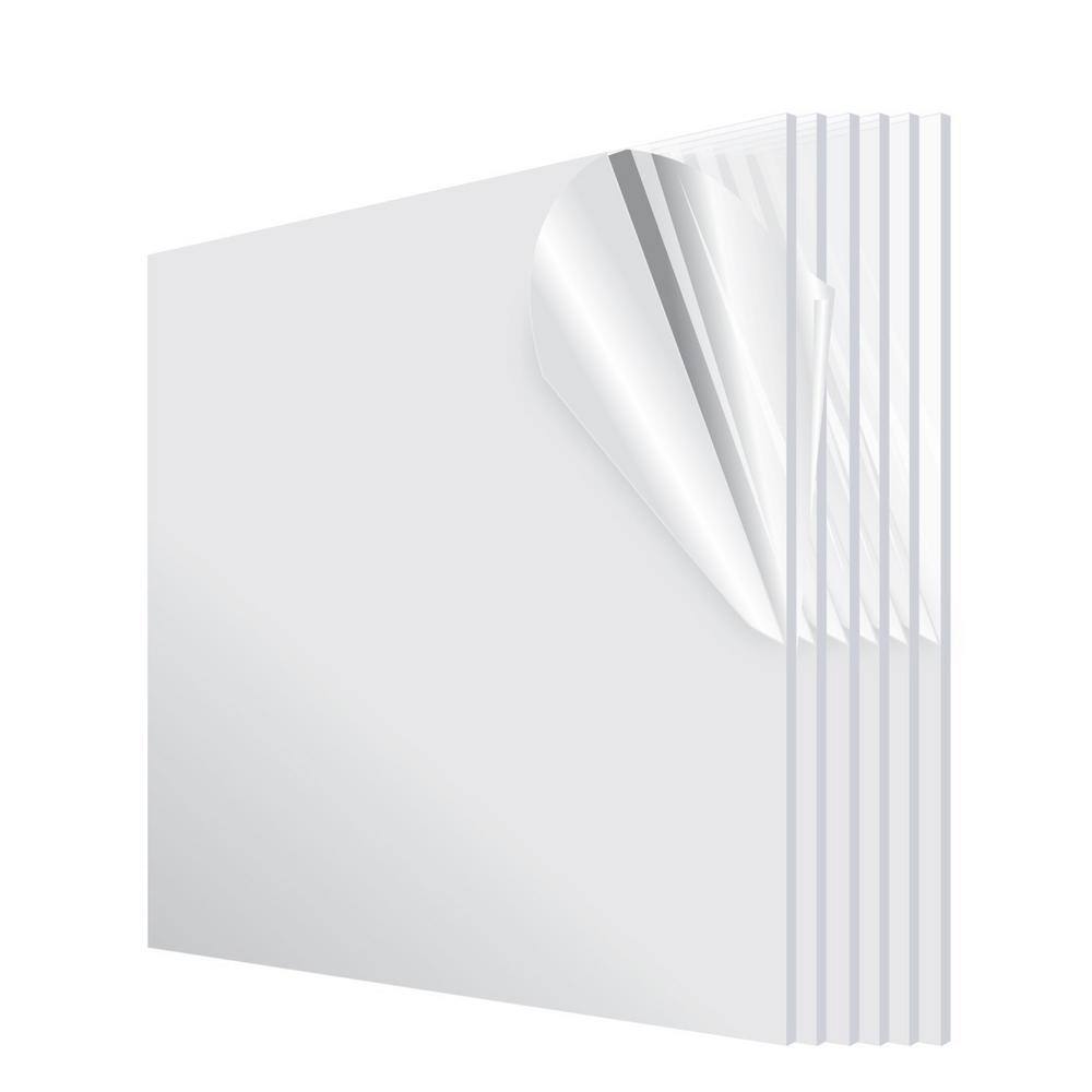 AdirOffice 12 In X 24 In X 0 093 In Plexiglass Acrylic Sheet 6 Pack