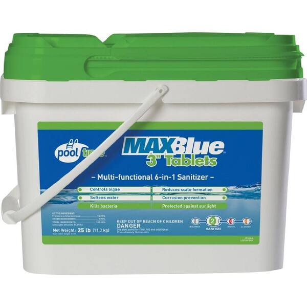 Pool Time Max Blue 25 lb. 3 in. Tablets 22738PTM - The Home Depot