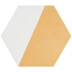 Ivy Hill Tile Eclipse Burst Yellow 7.79 in. x 0.59 in. Matte Porcelain ...