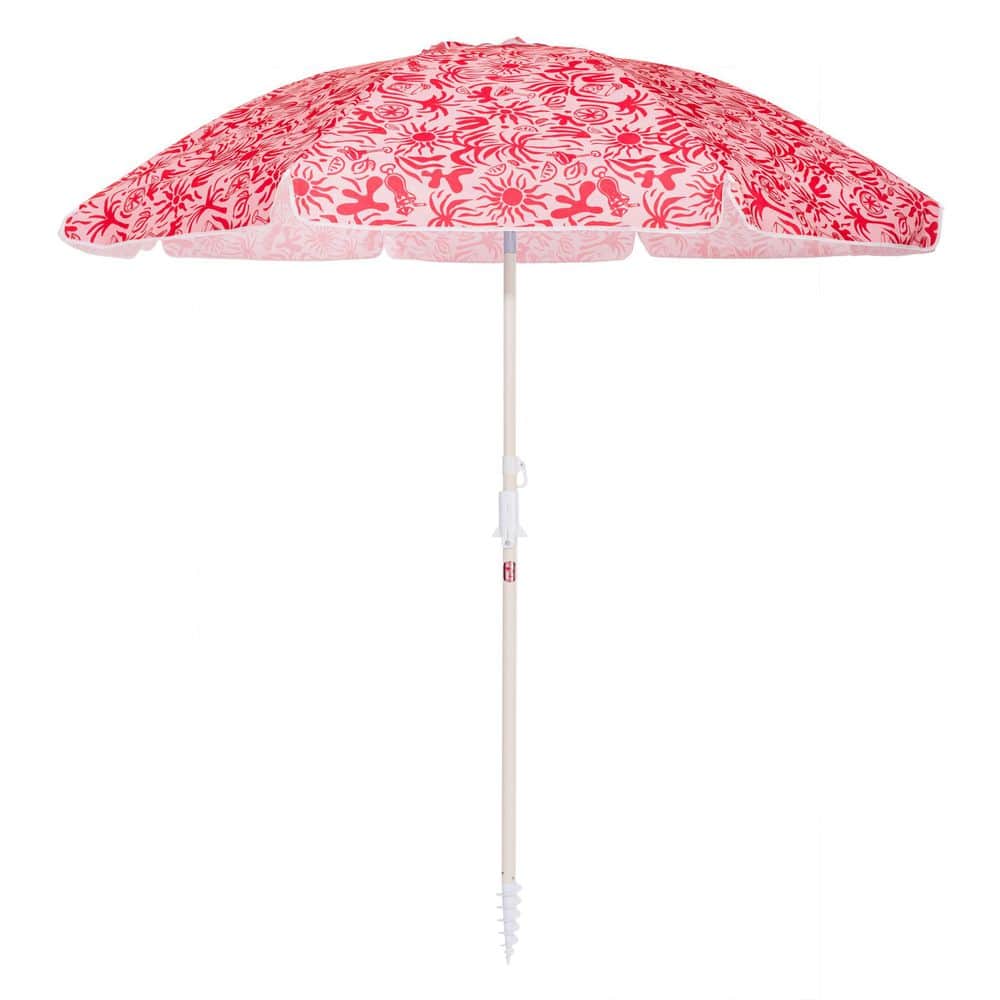 MOEPISY Umbrella diameter 6' 6 ft. fiberglass Beach UPF 50+ Patio ...