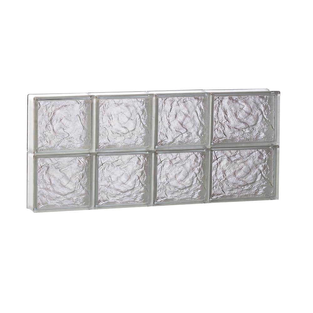 Clearly Secure 25 in. x 11.5 in. x 3.125 in. Frameless Ice Pattern Non ...