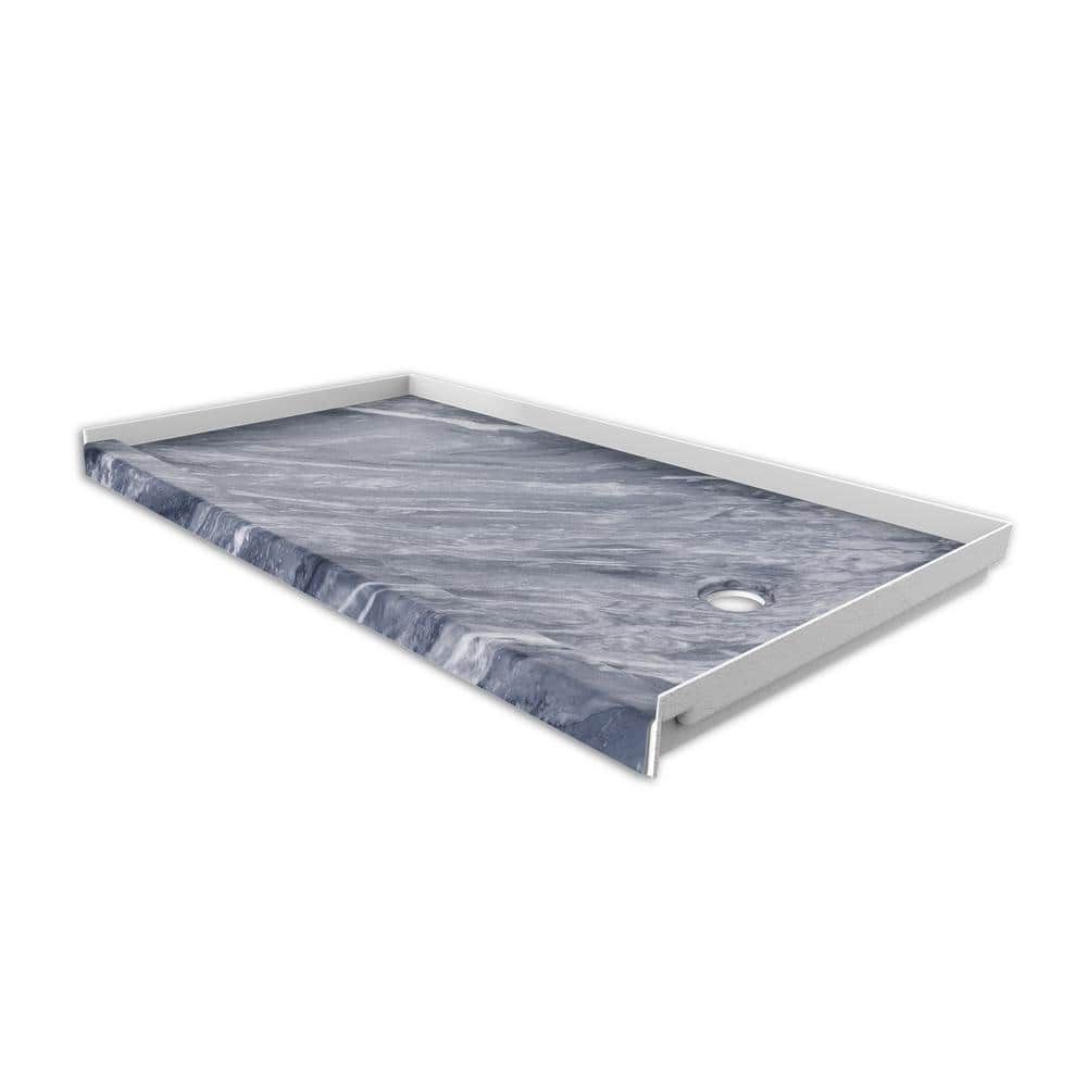 FlexStone 30 in. x 60 in. Single Threshold Shower Base with Right Hand ...