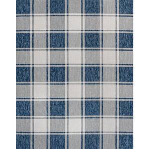 JONATHAN Y Sabine Traditional Farmhouse Bold Gingham Turquoise/Cream 4 ...