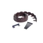 ProFlex 20 ft. Brown Scalloped Woodgrain Plastic No-Dig Edging Kit ...