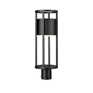 Leland 21 in. 1-Light Sand Black Aluminum Hardwired Outdoor Marine ...