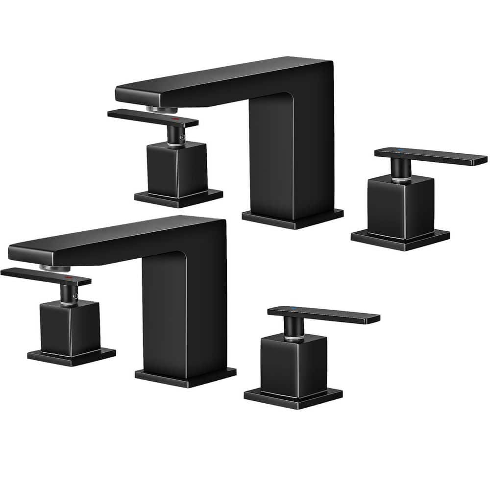 Matte Black Widespread Bathroom Faucet