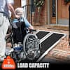 8 Ft. Wheel Chair Ramp Aluminum Threshold Ramp Portable and Foldable ...