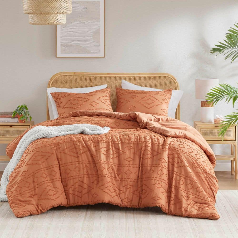 510 Design Gigi 2-Piece Terracotta Polyester Twin/Twin XL Comforter Set ...