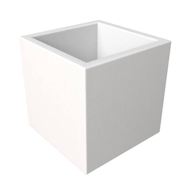 Leisuremod Fern Indoor/Outdoor Square Planter Pot in Fiberstone Modern ...