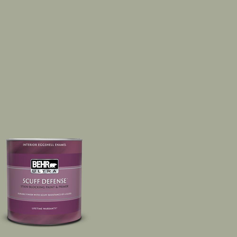 BEHR ULTRA 1 qt. #PPU10-16 Simply Sage Extra Durable Eggshell Enamel ...