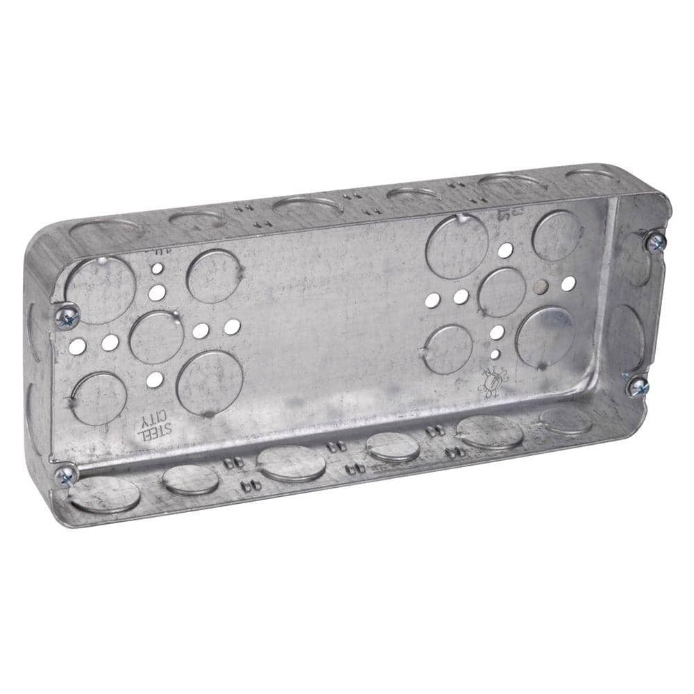 4-Gang 70 cu. in. Pre-Galvanized Steel Box 4G1234-5R - The Home Depot