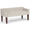 Simpli Home Parris 50 in. Wide Contemporary Upholstered Bench in ...