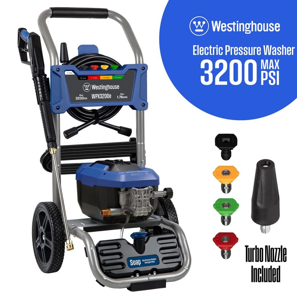Westinghouse 3200 Max PSI 1.76 Max GPM 13 Amp Cold Water Electric ...
