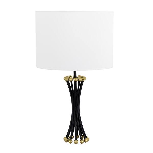 Yosemite Home Decor 30 in. Black and Gold Hardwired LED Slender Metal ...