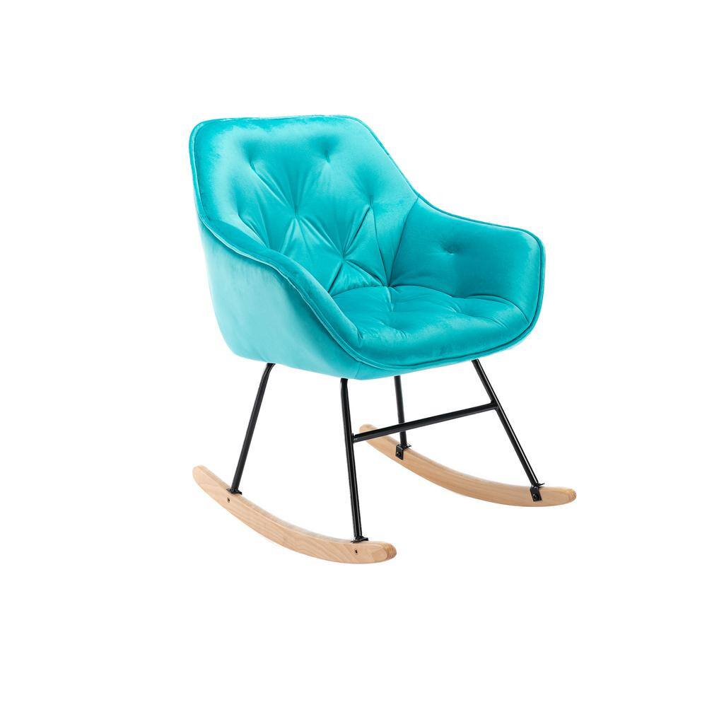 Tatahance Light Blue Toweling Fabric Upholstery Material Rocking Chair ...