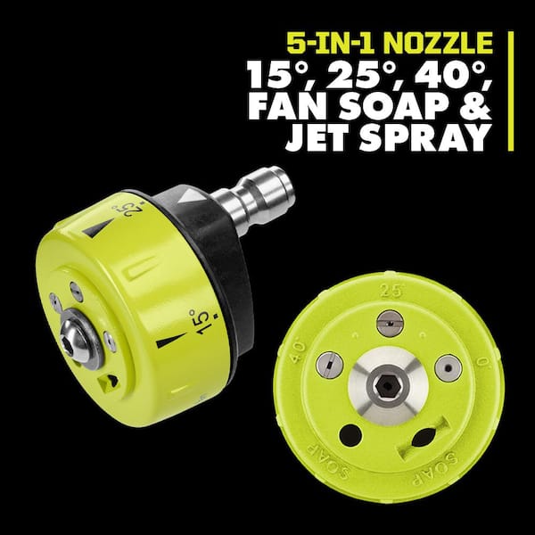 RYOBI 3000 PSI 1.1 GPM Cold Water Electric Pressure Washer and 12 in ...