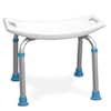 AquaSense Adjustable Bath and Shower Chair with Non-Slip Seat, White ...