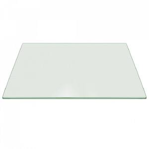 Fab Glass and Mirror 16 in. x 24 in. Clear Rectangle Glass Table Top 3/ ...