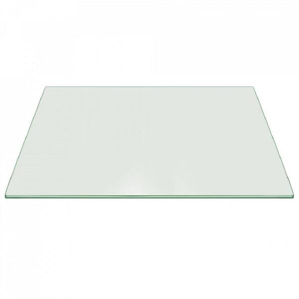 Fab Glass and Mirror 16 in. x 24 in. Clear Rectangle Glass Table Top 3/ ...