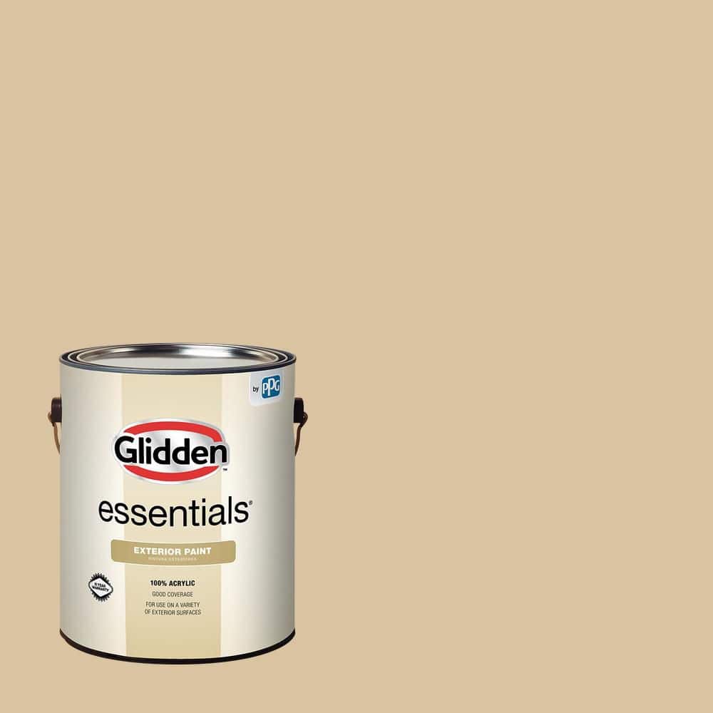 Glidden Essentials 1-gal. Birch Beige PPG1094-3 Flat Exterior Paint ...