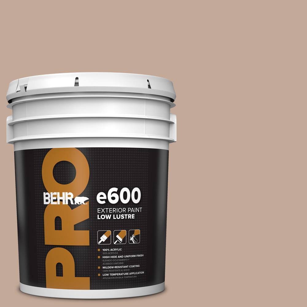 BEHR PRO 5 gal. #760B-4 Adobe Straw Low Luster Exterior Paint PR62005 ...