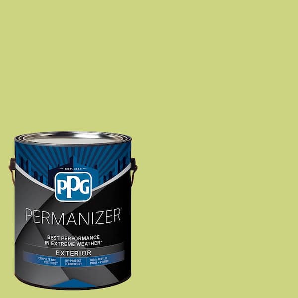 Reviews for PERMANIZER 1 gal. PPG1217-6 Green Gecko Flat Exterior Paint ...