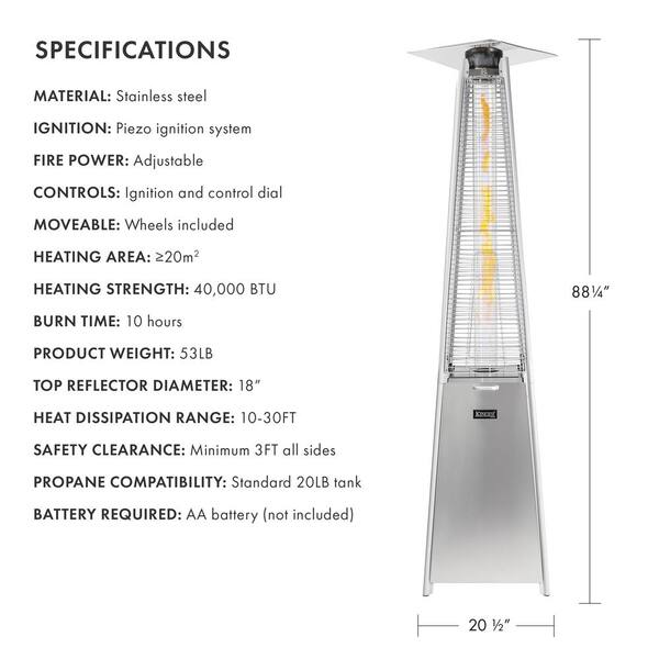 Gasdepot Real Flame Outdoor Pyramid Patio Heater at Elizabeth Klug blog