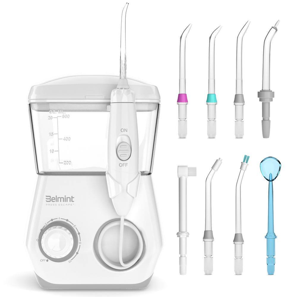 Belmint Countertop Water Flosser with Case and 4 Nozzles BEL-WF - The ...