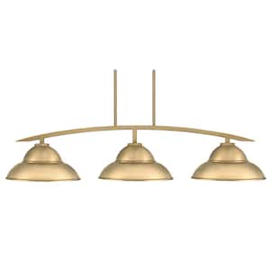 Siena 3-Light, Brass Metal Shades, Linear Chandelier, Any room with ...