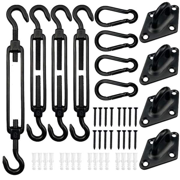 MOEPISY Shade Sail Hardware Kit-Stainless Steel Sun Shade Hardware for ...
