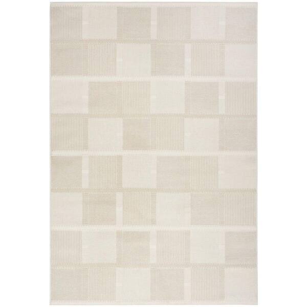 Nourison Nordic Ivory Beige 4 ft. x 6 ft. All-over design Contemporary ...