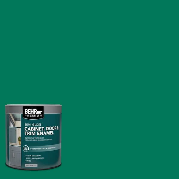 BEHR PREMIUM 1 qt. #OSHA-2 OSHA SAFETY GREEN Semi-Gloss Enamel Interior ... BEHR PREMIUM 1 qt. #OSHA-2 OSHA SAFETY GREEN Semi-Gloss Enamel Interior ...