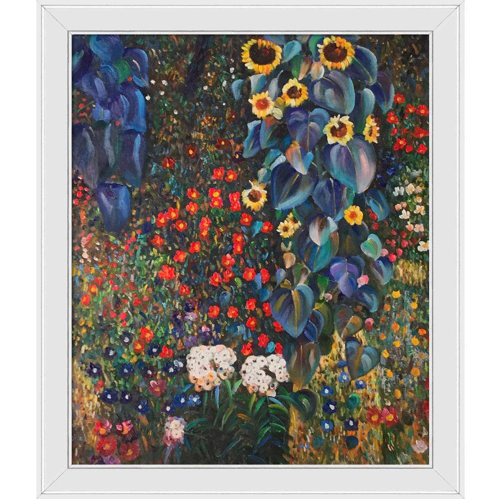 LA PASTICHE Farm Garden with Sunflowers by Gustav Klimt Galerie White ...