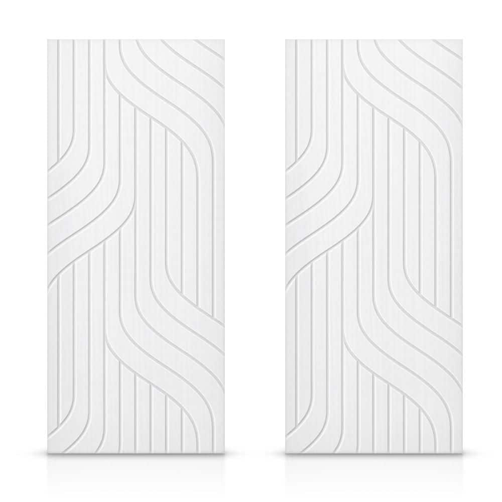 CALHOME 84 in. x 84 in. Hollow Core White Painted Composite MDF ...