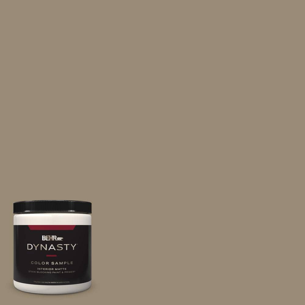 BEHR DYNASTY 8 oz. #N310-5 Weathered Fossil Matte Stain-Blocking ...