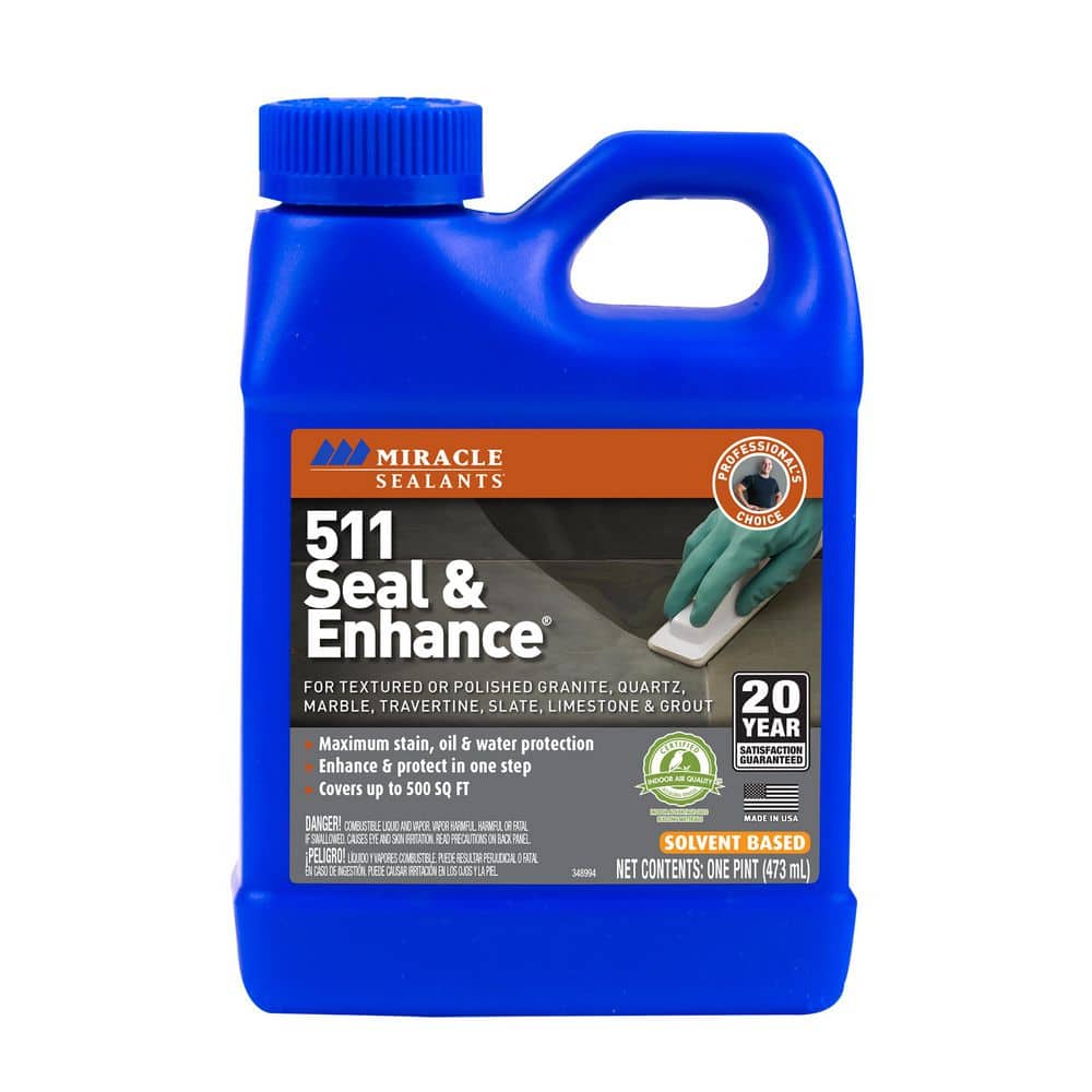 Miracle Sealants 16 oz. Seal and Enhance 1-Step Natural Stone Sealer ...